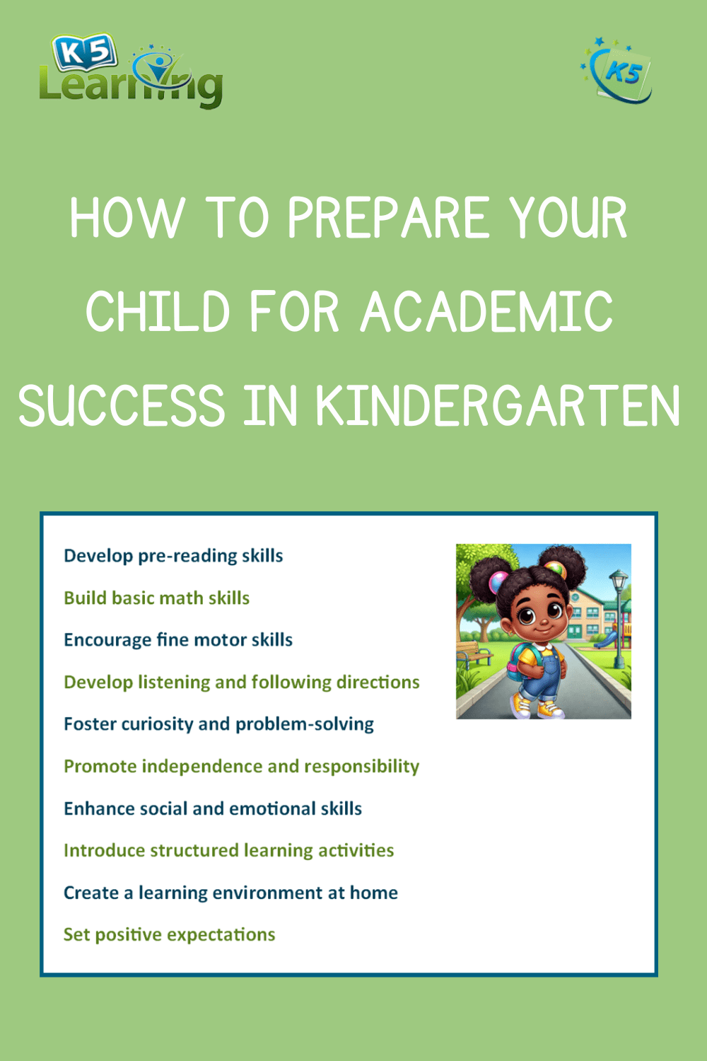 How to Prepare your Child for Academic Success in Kindergarten | K5 ...