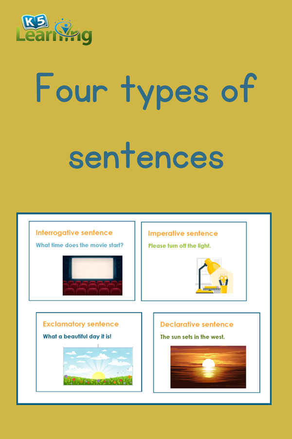 Classifying Four Types of Sentences | K5 Learning