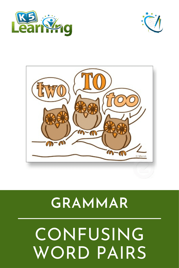 Confusing Word Pairs | K5 Learning