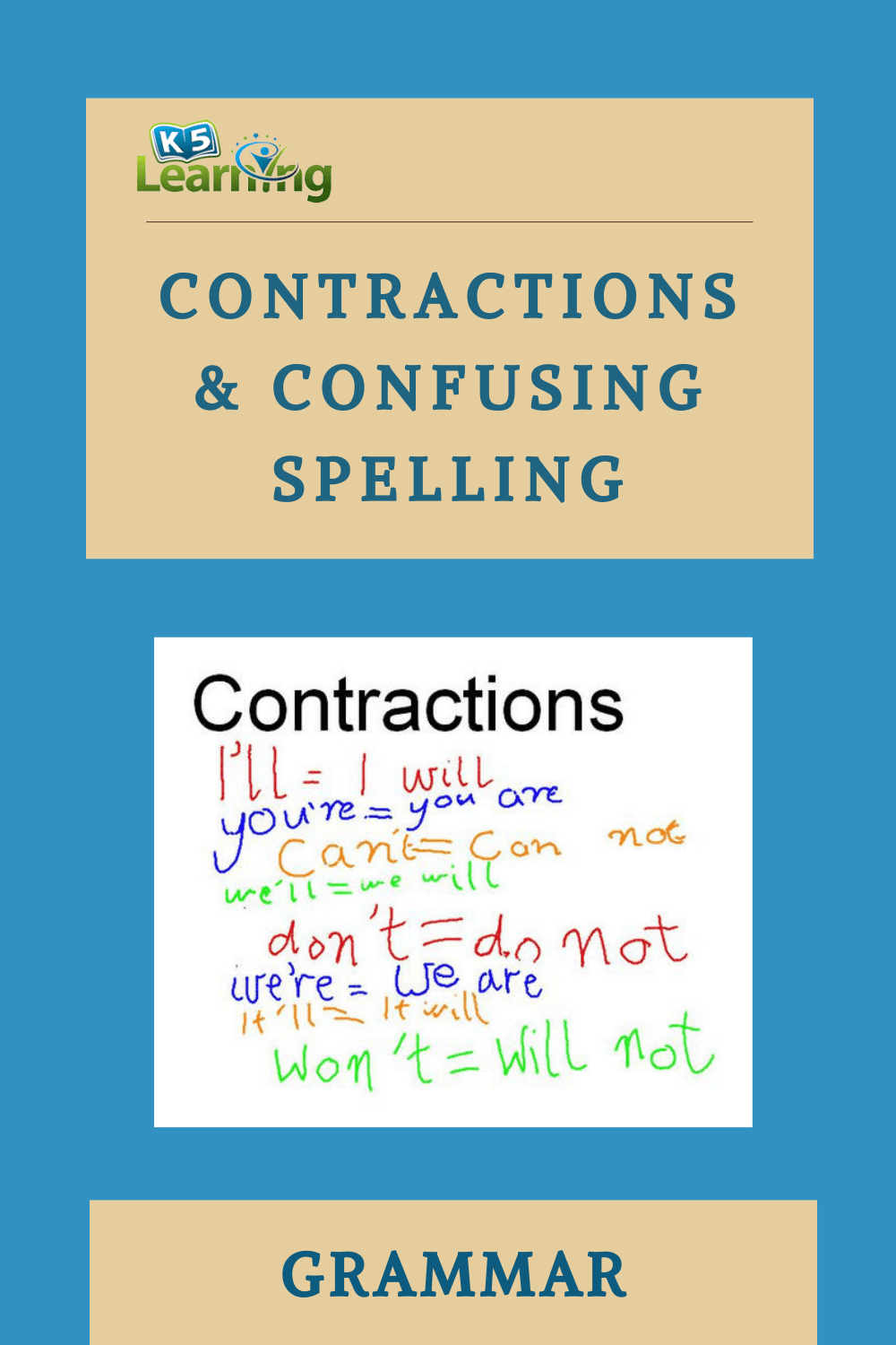 Contractions and Confusing Spelling | K5 Learning