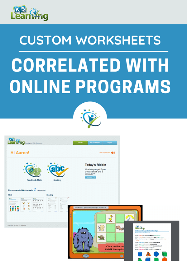 Custom Worksheets for Your Child’s Online Learning | K5 Learning