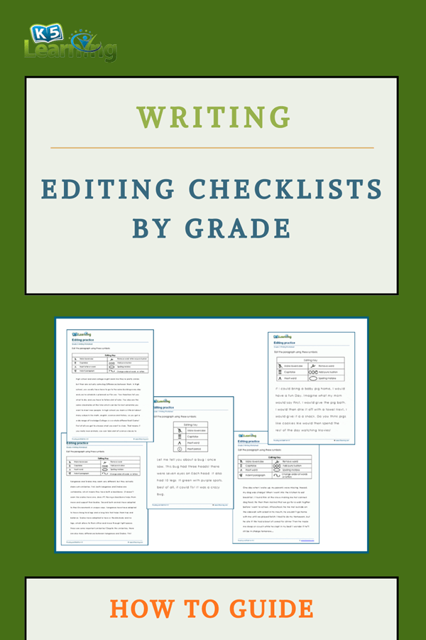 Editing Checklists for Kids | K5 Learning