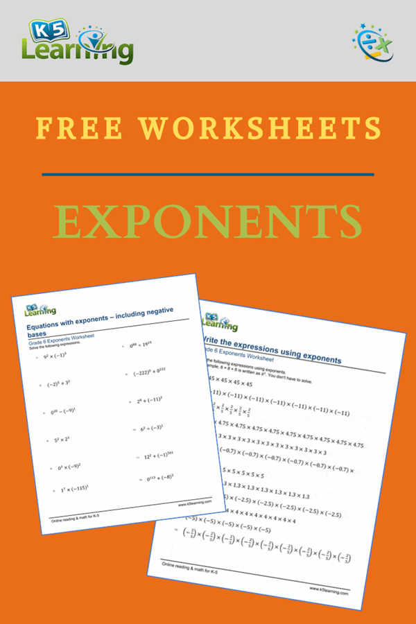 Grade 6 Exponents Practice | K5 Learning