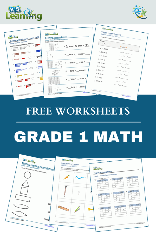 Brand New Grade 1 Math Worksheets K5 Learning Brand New Grade 1 Math Worksheets K5 Learning