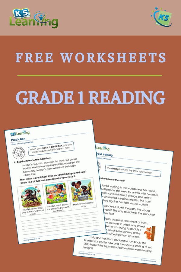 Reading Comprehension Exercises for Grade 1 Students | K5 Learning