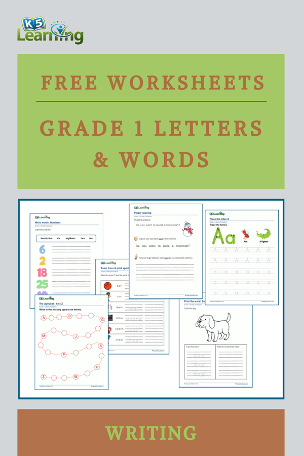 Printing Letters and Words for Grade 1 Students | K5 Learning