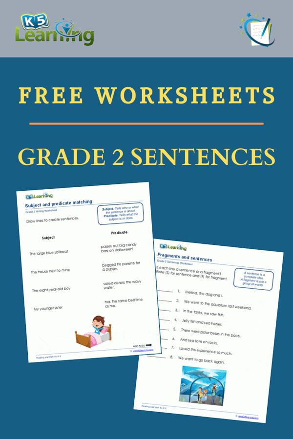 Writing Sentences Worksheets For Grade 2 Students K5 Learning writing-sentences-worksheets-for-grade-2-students-k5-learning