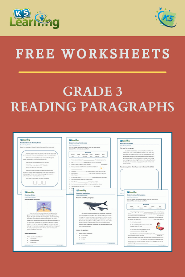 Paragraphs and Passages Practice for Grade 3 | K5 Learning