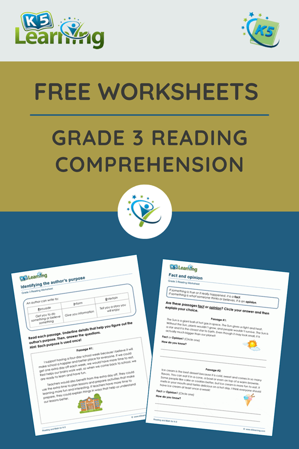 New and Improved Grade 3 Reading Comprehension Exercises | K5 Learning