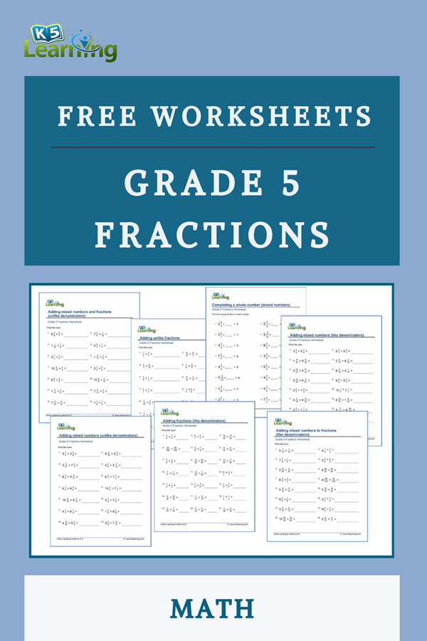 Adding Fractions at the Grade 5 Level | K5 Learning