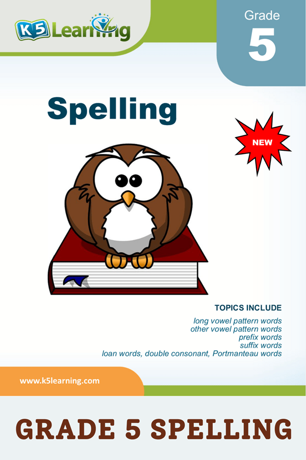 Grade 5 Spelling Workbook Updated | K5 Learning