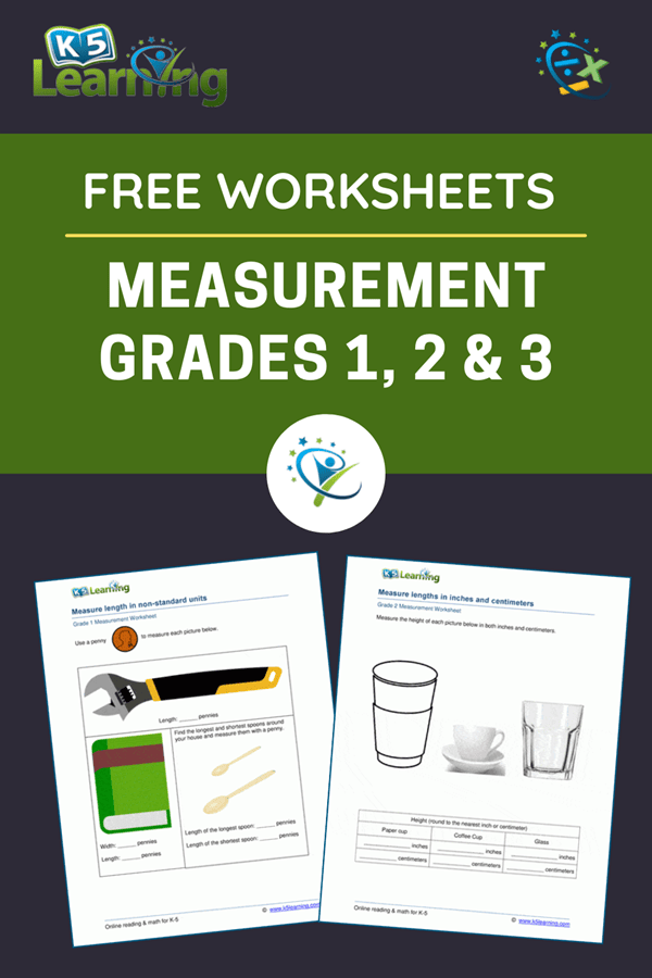 K5 Learning Adds Grades 1, 2 and 3 Measurement Worksheets | K5 Learning