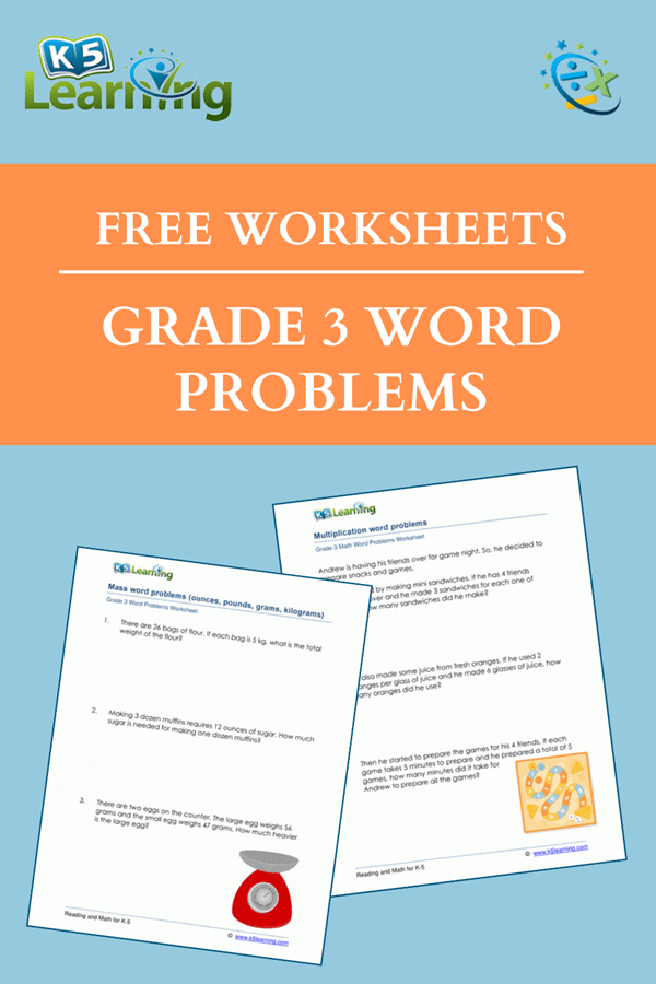 K5 Learning Adds Math Word Problems for Grade 3 Students | K5 Learning