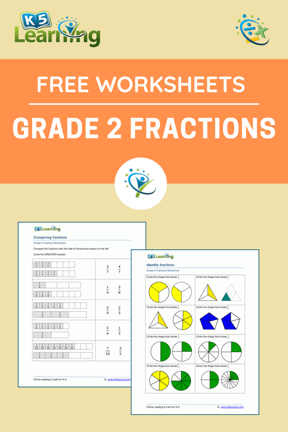 Basic Fractions Word Problems Worksheets For Grade 2 K5 Learning