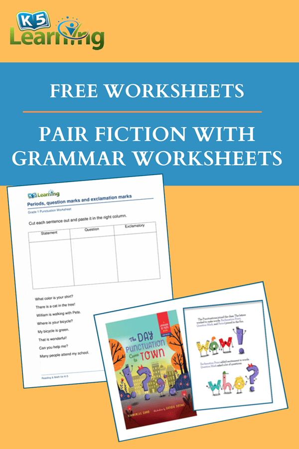 Pair Fiction with Worksheets to Learn Grammar | K5 Learning
