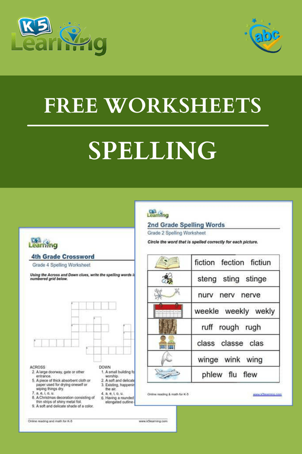 New K5 spelling pages | K5 Learning