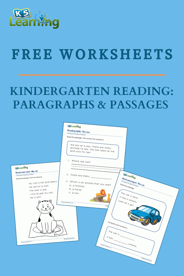 Paragraphs and Passages Worksheets for Kindergarten | K5 Learning