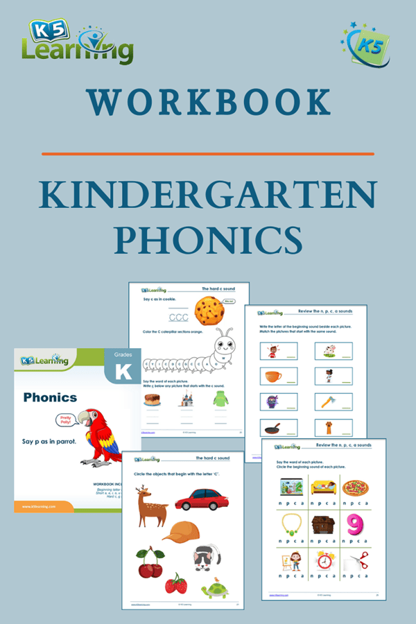 K5 Sells Kindergarten Phonics Workbook | K5 Learning