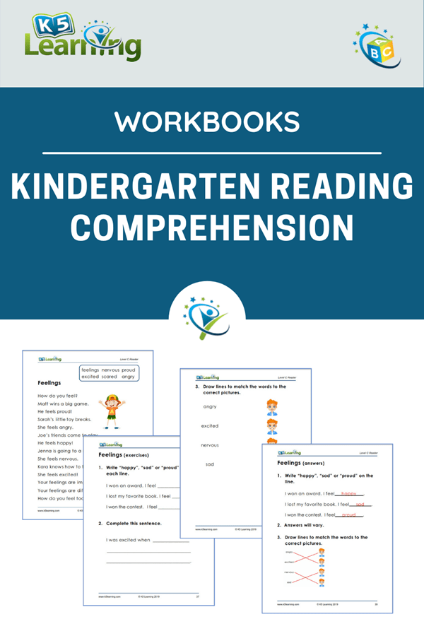 Kindergarten Reading Comprehension Workbooks K5 Learning Kindergarten Reading Comprehension Workbooks K5 Learning