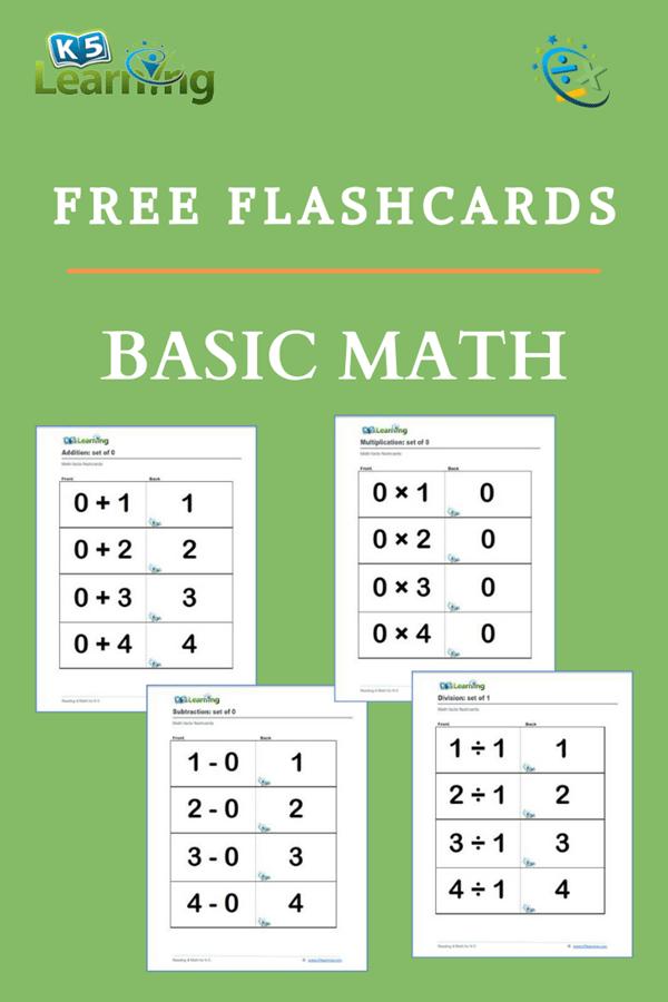 K5 Introduces Free And Printable Basic Math Facts Flashcards K5 Learning