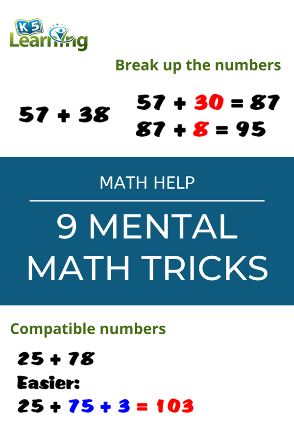 Using Mental Math Tricks Addition K5 Learning