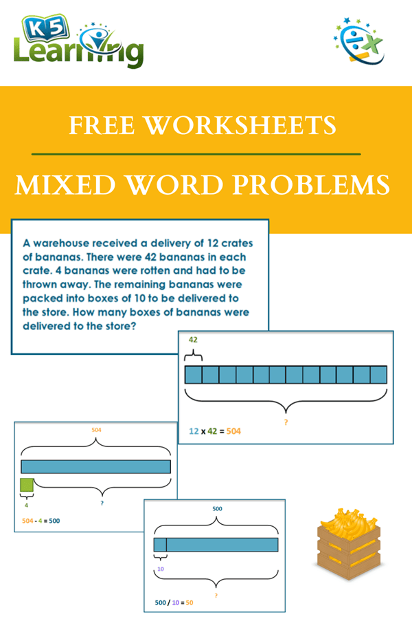 Solving Mixed Operations Word Problems K5 Learning