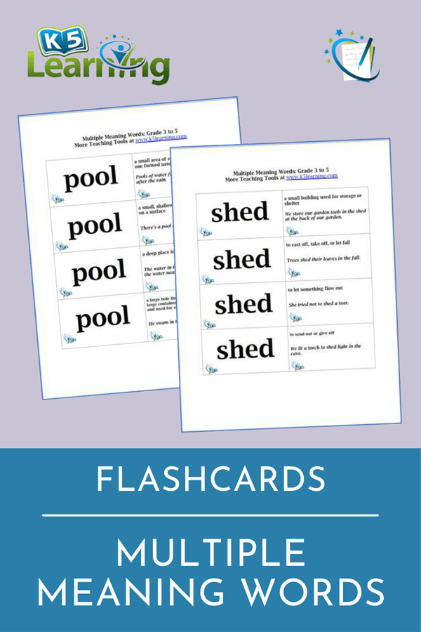 Grade 3 5 Multiple Meaning Words K5 Learning