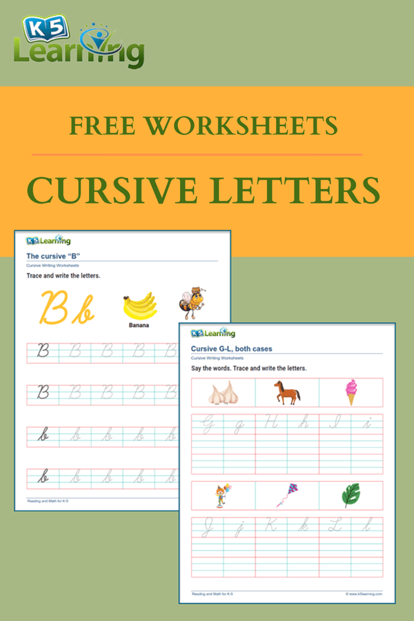Free Cursive Writing Worksheets Printable K5 Learning