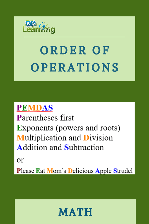 Order of Operations and Equations | K5 Learning
