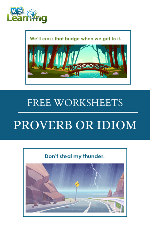 Proverb or idiom worksheets | K5 Learning