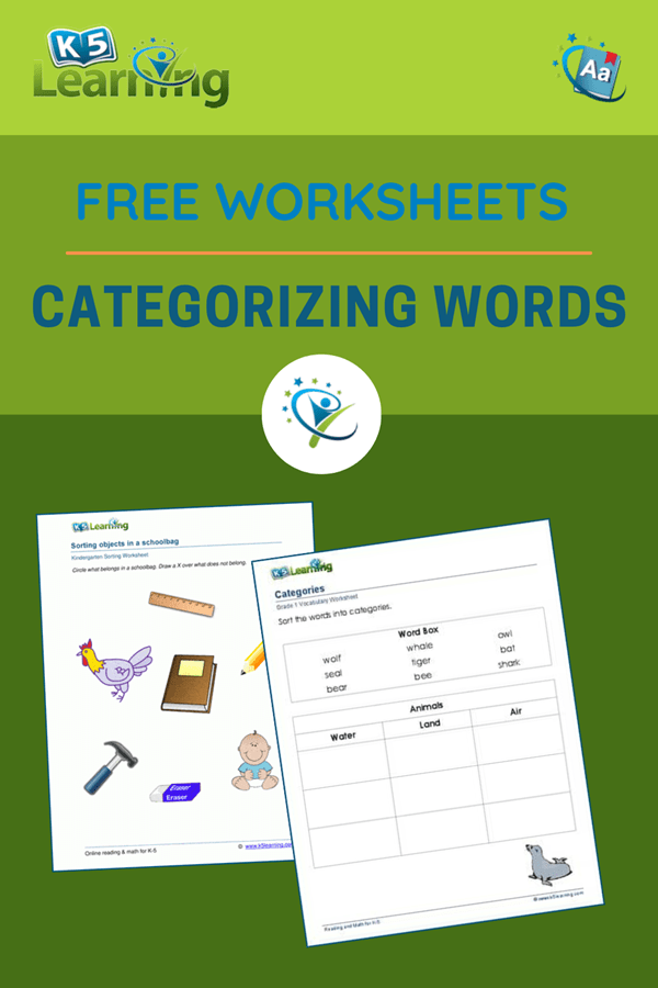 Tips on Teaching your Kids to Sort Words by Categories | K5 Learning