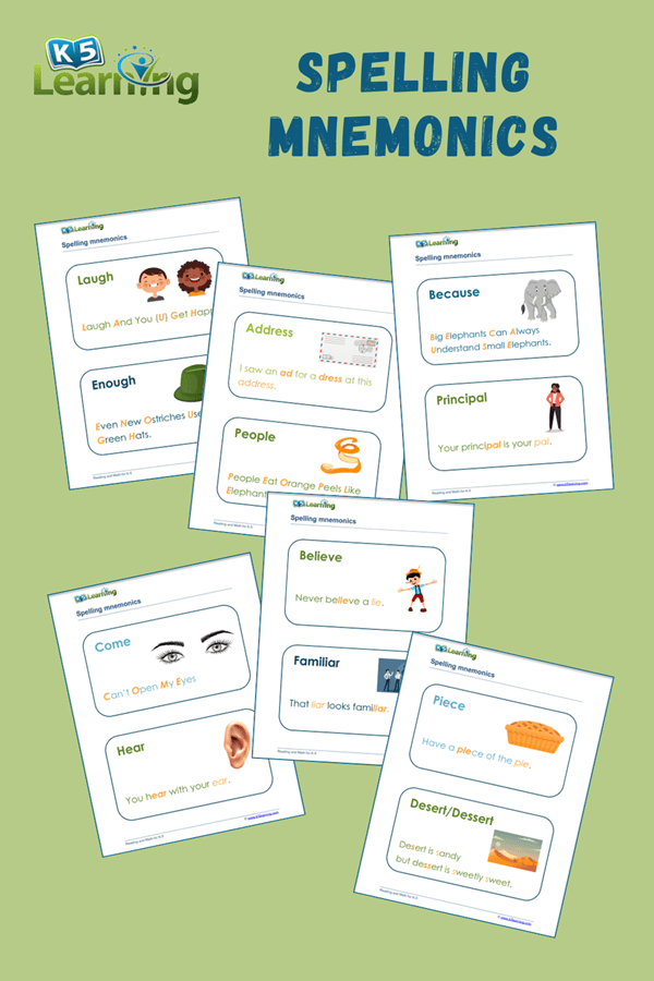 Spelling Mnemonics For Commonly Used Words K5 Learning Spelling Mnemonics For Commonly Used Words K5 Learning