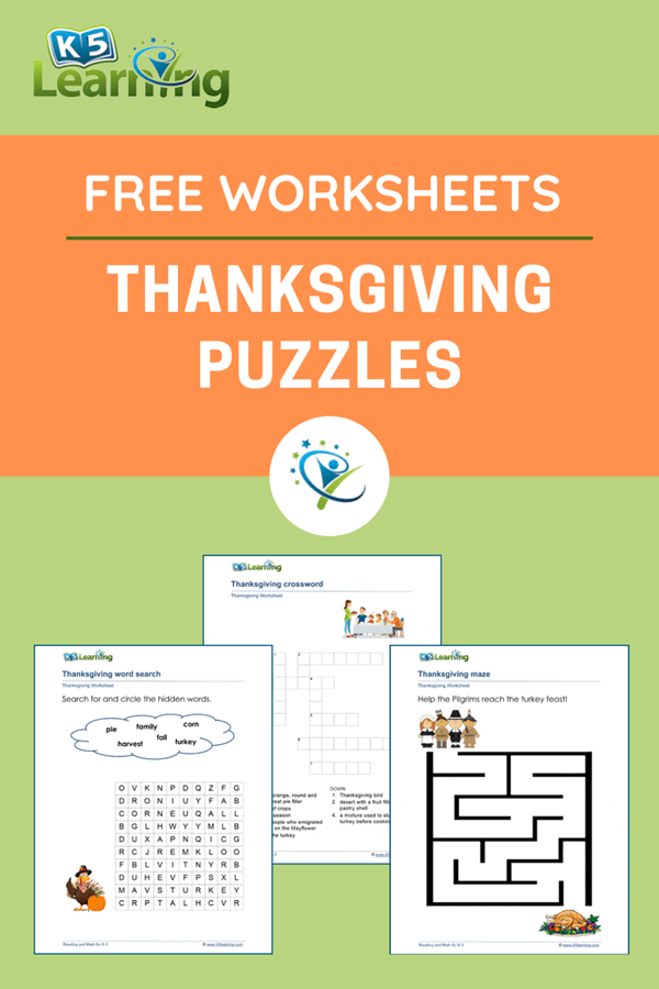 Thanksgiving Puzzles for Kids | K5 Learning