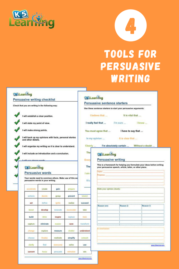 Persuasive writing tools | K5 Learning