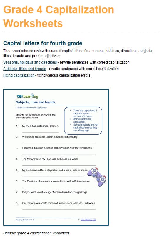 Grade 4 Grammar Worksheets K5 Learning Grade 4 Vocabulary Worksheets 