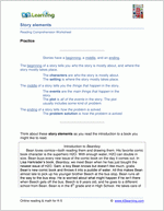 3rd Grade Reading Passages Story Elements