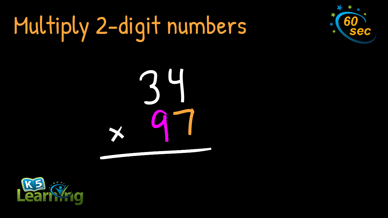 Multiply 2-Digit Numbers In Columns Sample Problem | K5 Learning