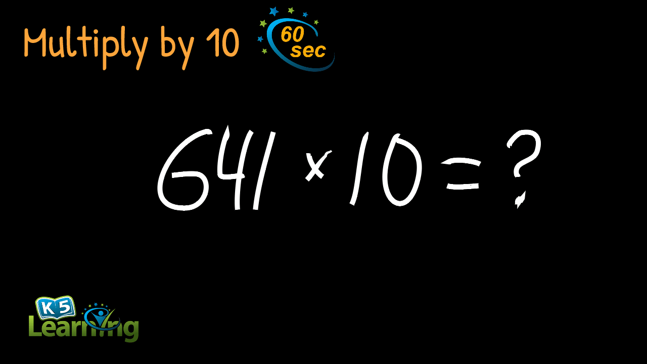 Multiply By 10 Sample Problem | K5 Learning