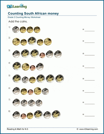 Counting South African Money Worksheets K5 Learning Counting South African Money Worksheets K5 Learning