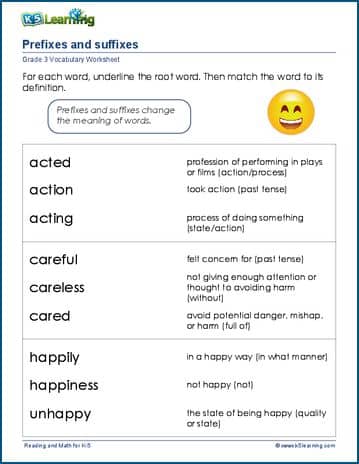 Grade 3 Vocabulary Worksheets | K5 Learning