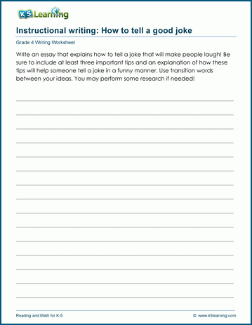 Writing prompt: How to tell a good joke | K5 Learning