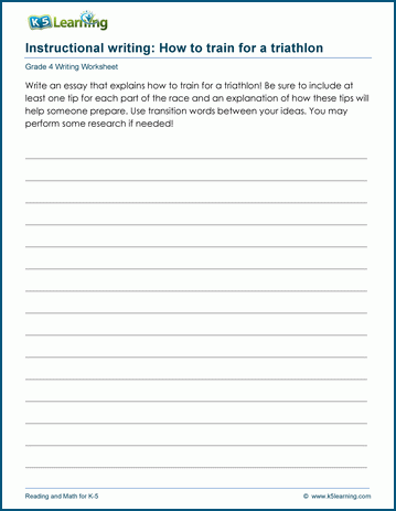 Writing prompt: How to train for a triathlon | K5 Learning